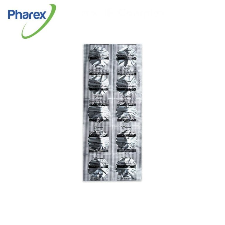 Pharex B-Complex B1+B6+B12 Vitamins for Adult 100mg/5mg/50mcg 100 ...
